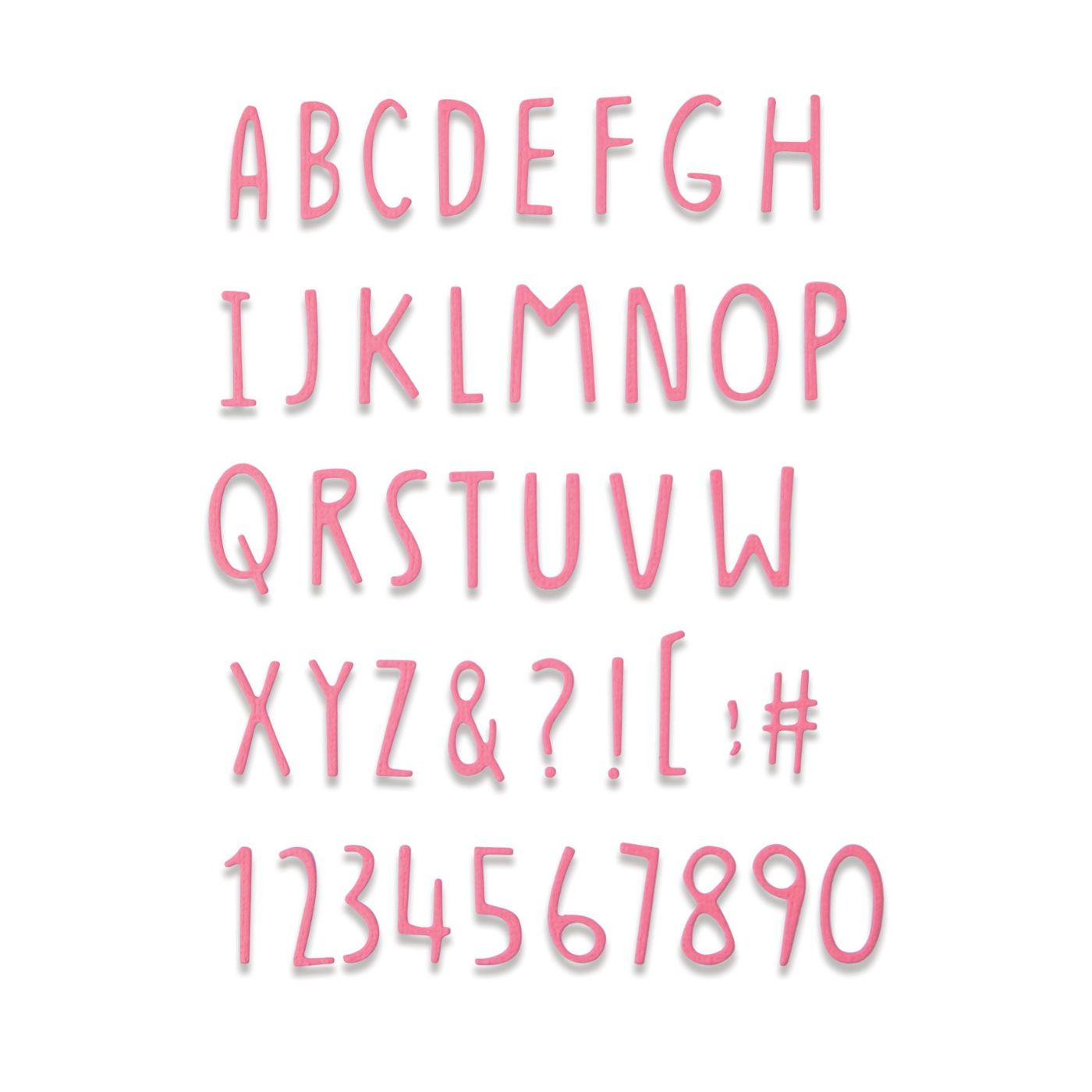 Troqueles Thinlits Alfabeto y números dibujado a mano Mayusculas – Printy Store