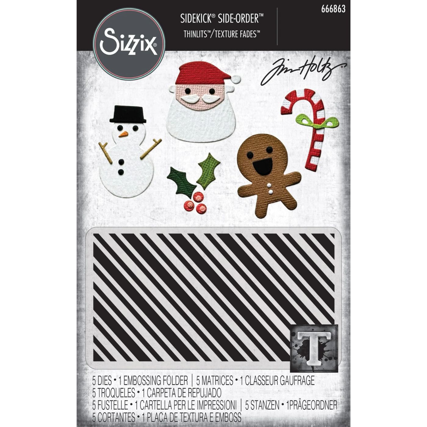 Troqueles Thinlits con Folder Embossing Navidad para Sidekick de Tim H