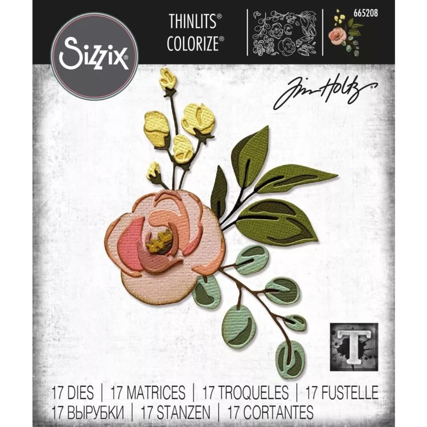 Troqueles Thinlits Colorize Flor de Tim Holtz