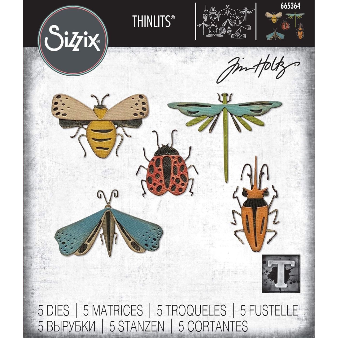 Troqueles Thinlits Funky Insects de Tim Holtz