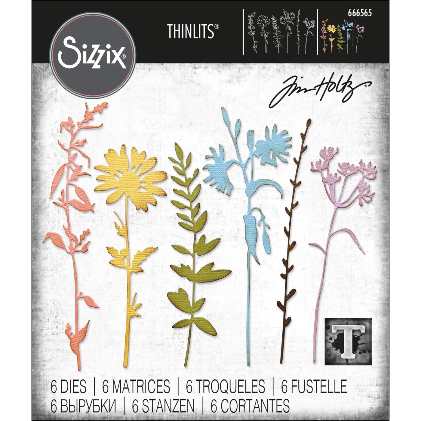 Troqueles Thinlits Flores Silvestres de Tim Holtz