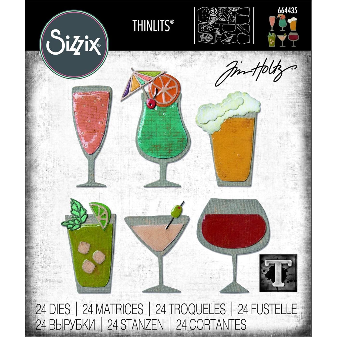 Troqueles Thinlits Happy Hour de Tim Holtz
