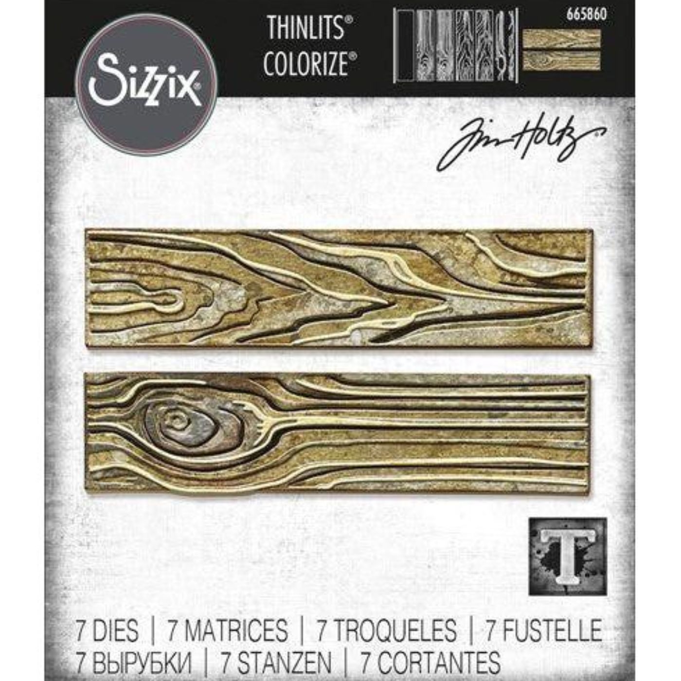 Troqueles Thinlits Colorize Woodgrain/Madera de Tim Holtz