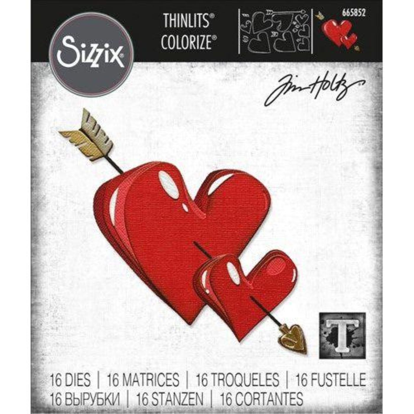 Troqueles Thinlits Colorize Lovestruck de Tim Holtz