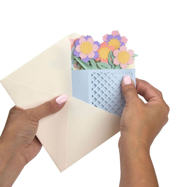 Troqueles Thinlits Tarjeta Canasta de flores