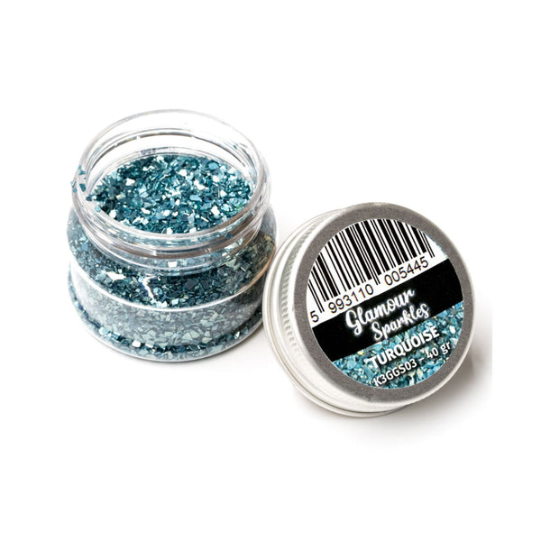 Glamour Sparkles - Escarcha de Vidrio Turquesa 40g