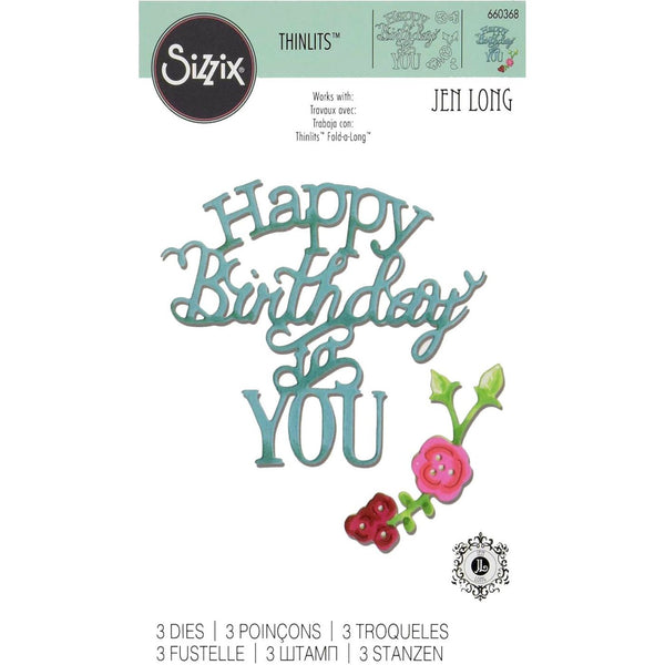 Troqueles Thinlits Frase "Happy Birthday"